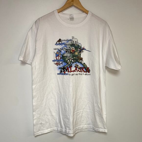 Vintage | Shirts | Vintage Alaska Shirt 9s Fishing Fish Souvenir Tee ...